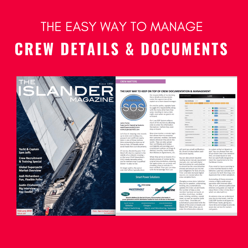 The Easy Way to Manage Crew Details & Documents - Superyacht Operating ...