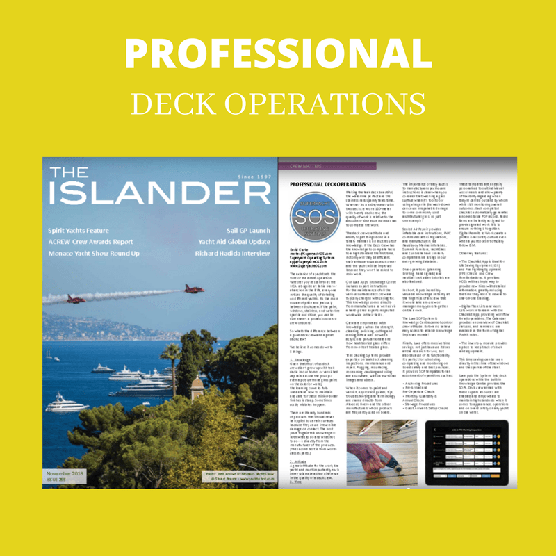 Professional Deck Operations - Superyacht Operating Systems